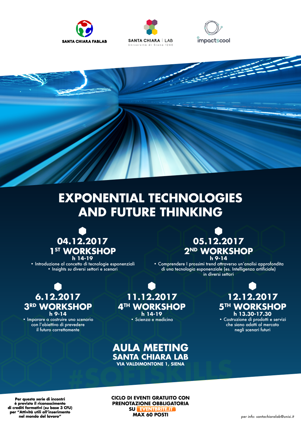 Ciclo di workshop "Exponential technologies and future thinking" | Università degli Studi di Siena