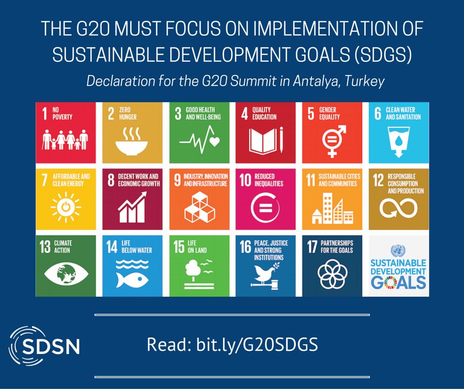 "SDSN G20 Declaration for Action" | Università degli Studi di Siena