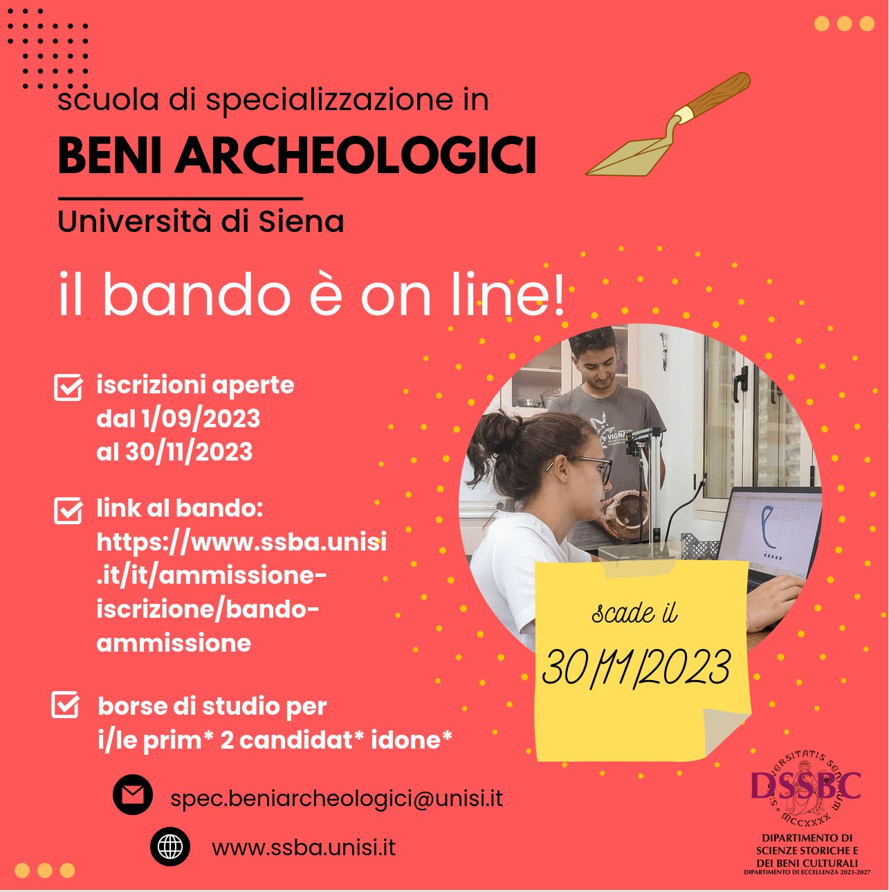 Pubblicato il bando per la Scuola di specializzazione in beni ... Pubblicato il bando per la Scuola di specializzazione in beni ...