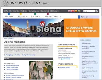 Visita la nuova sezione USiena Welcome | Università degli Studi di Siena