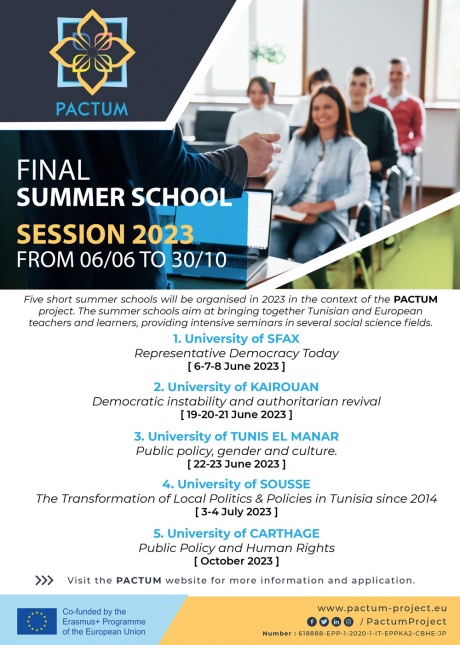 PACTUM project: final Summer school - Session 2023 | Università degli ...